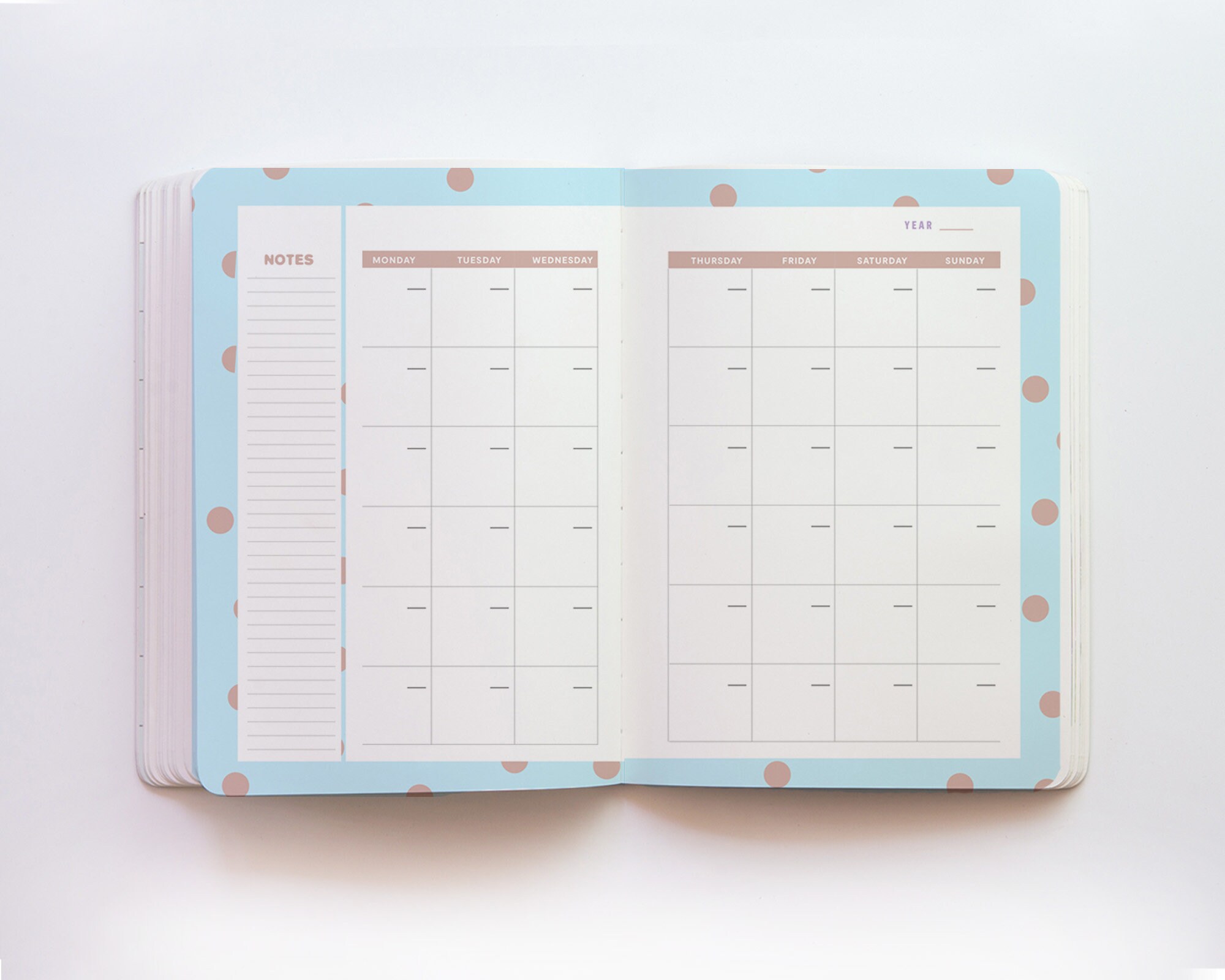 Pink Weekly Planner Floral Weekly Planner Floral Undated - Etsy