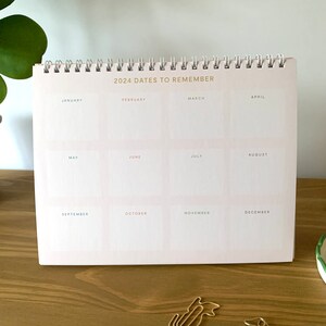 2024, 2023-2024 Minimal Desk Calendar with 3 Pages of Planner Stickers ...