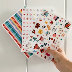 Minimalist Desk Calendar 3 Pages of Planner Stickers Desk - Etsy UK