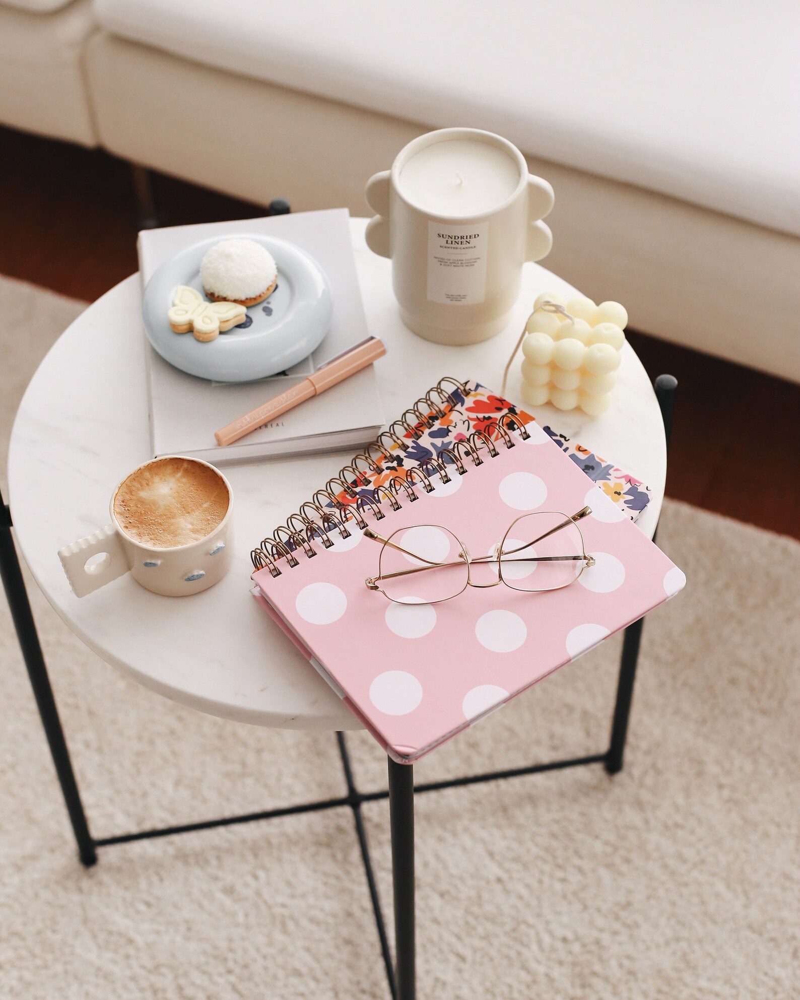 Polka Dot Weekly Planner, Pink Polka Dot Undated Planner, Pink Weekly ...