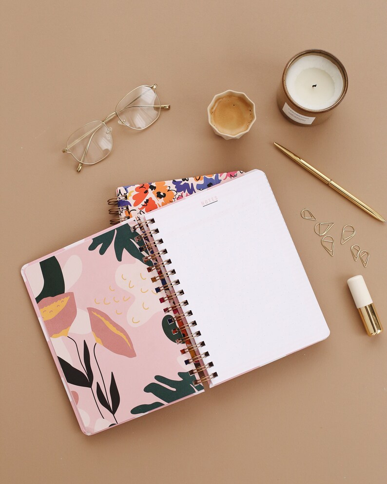 Weekly Planner Pink Floral Diary Undated Weekly Planner | Etsy