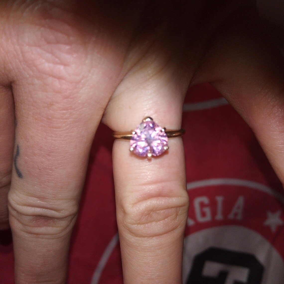 10 It Gold Pink Ice Ring - Etsy