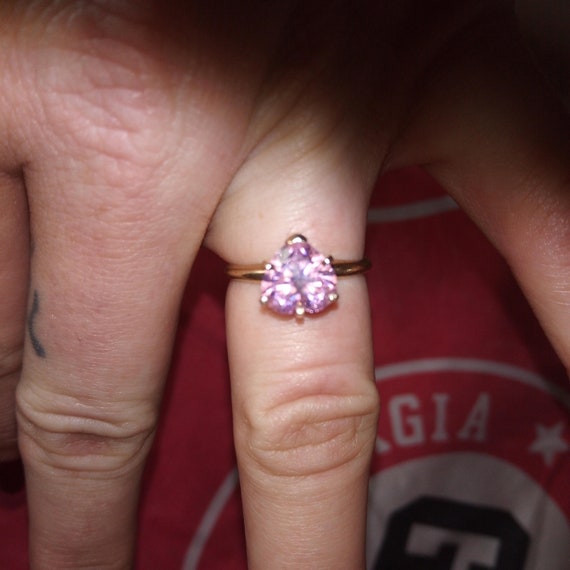 10 it gold pink ice ring | Etsy