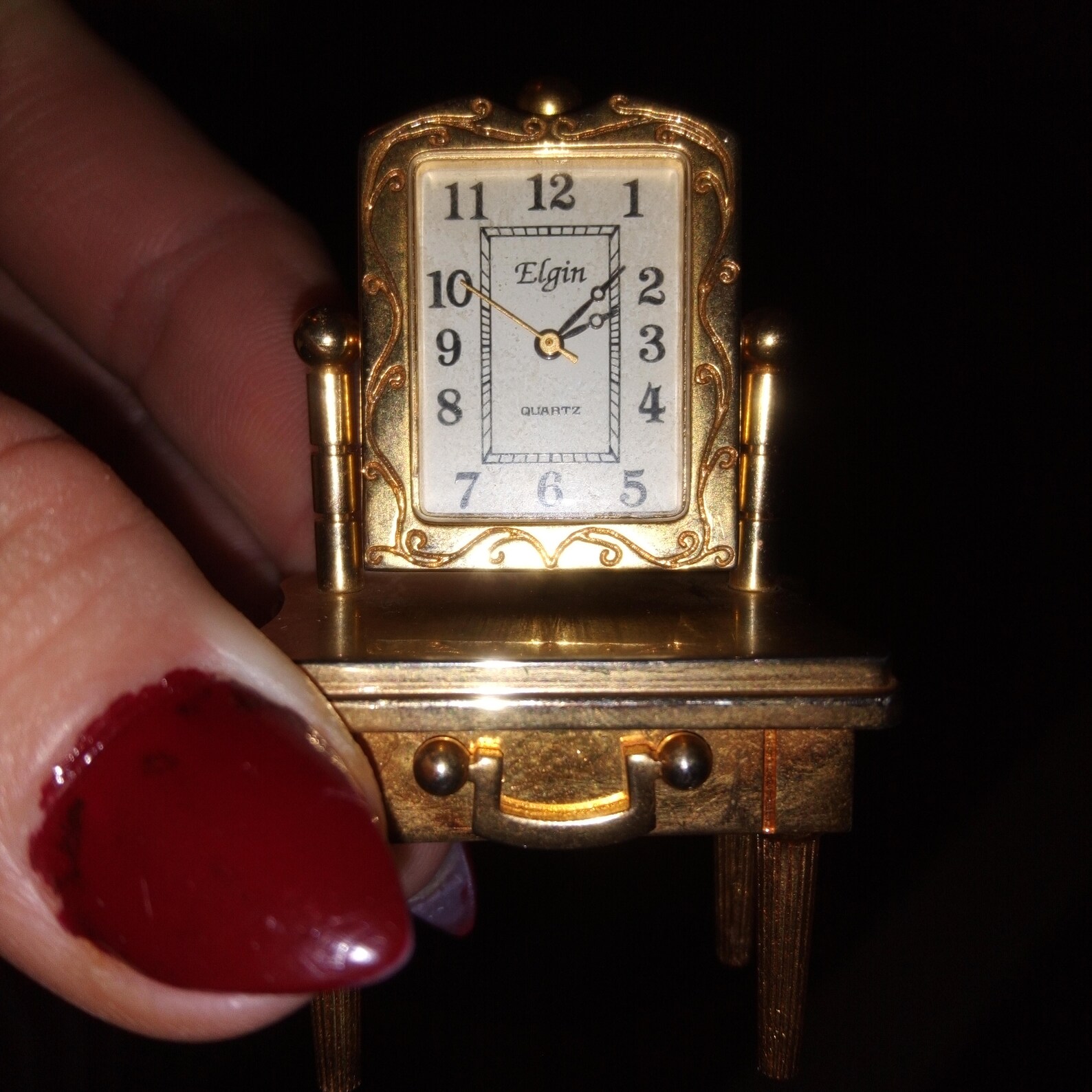 Miniature Elgin Sewing Machine Clock - Etsy