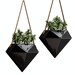 Priene HOME | Geometric Ceramic Hanging Planter | Set of 2 (black ...