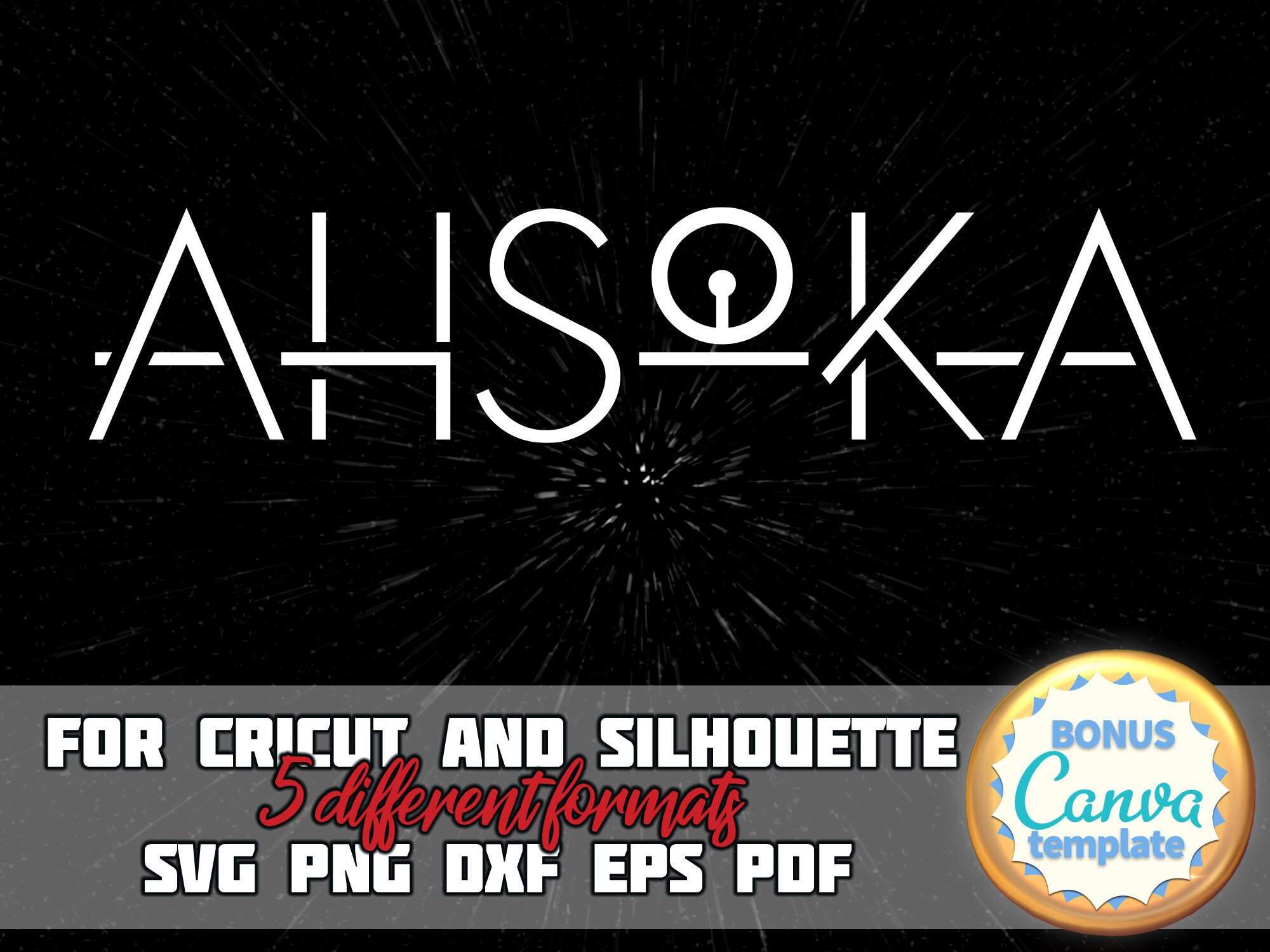 Ahsoka SVG and Digital Files Now Including SVG Canva Template, PNG, Dxf ...