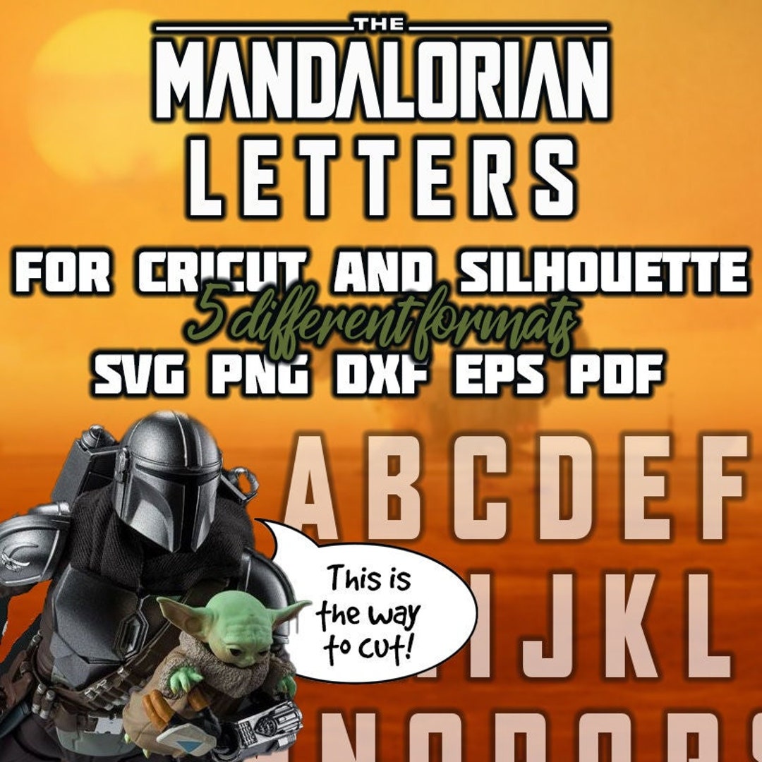 The Mandalorian Letters PDF Svg DXF Png EPS Alphabet Can Be Used With ...