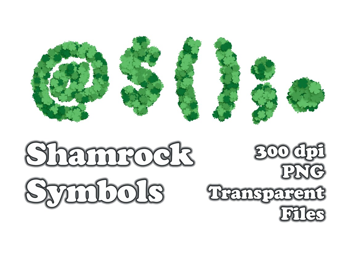 St Patrick's Day Letters Shamrock Letters Lucky Letters PNG Alphabet ...