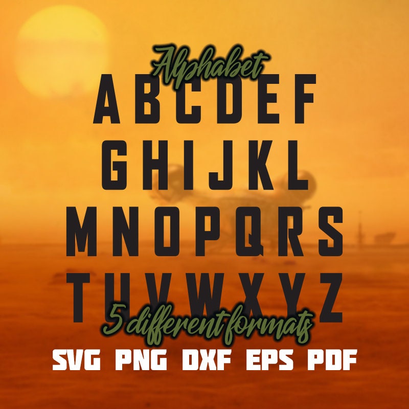 The Mandalorian Letters PDF Svg DXF Png EPS Alphabet Can Be Used With ...