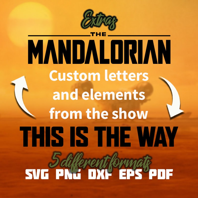 The Mandalorian Letters PDF Svg DXF Png EPS Alphabet Can Be Used With ...