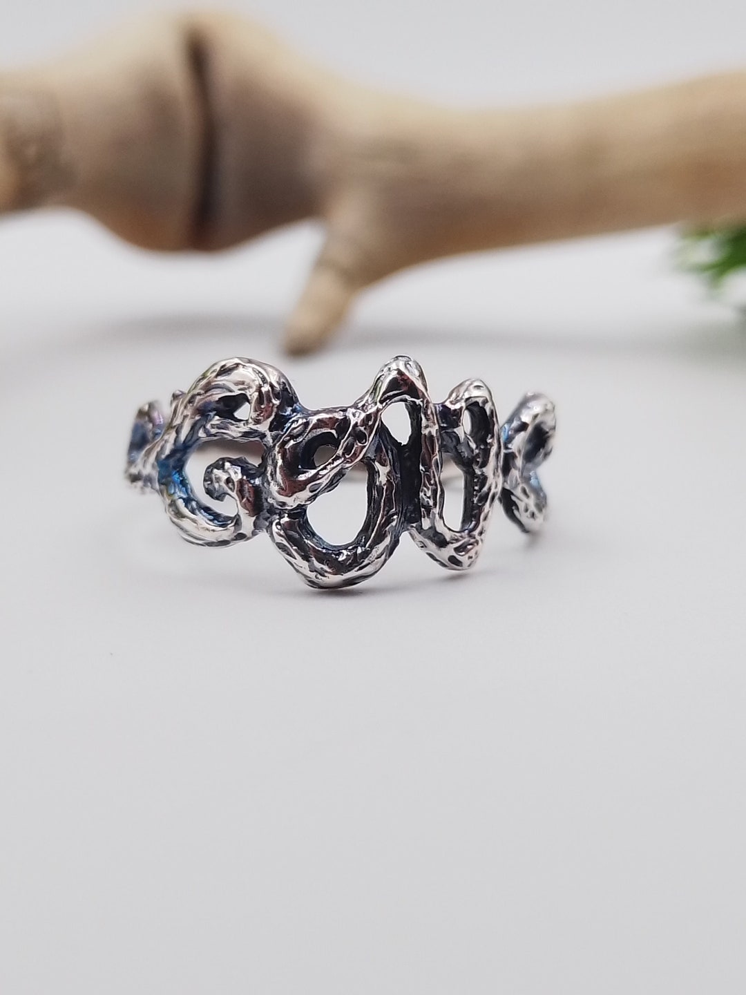 Oxidized Sterling Silver Ring.love Ring.made in Ukraine - Etsy