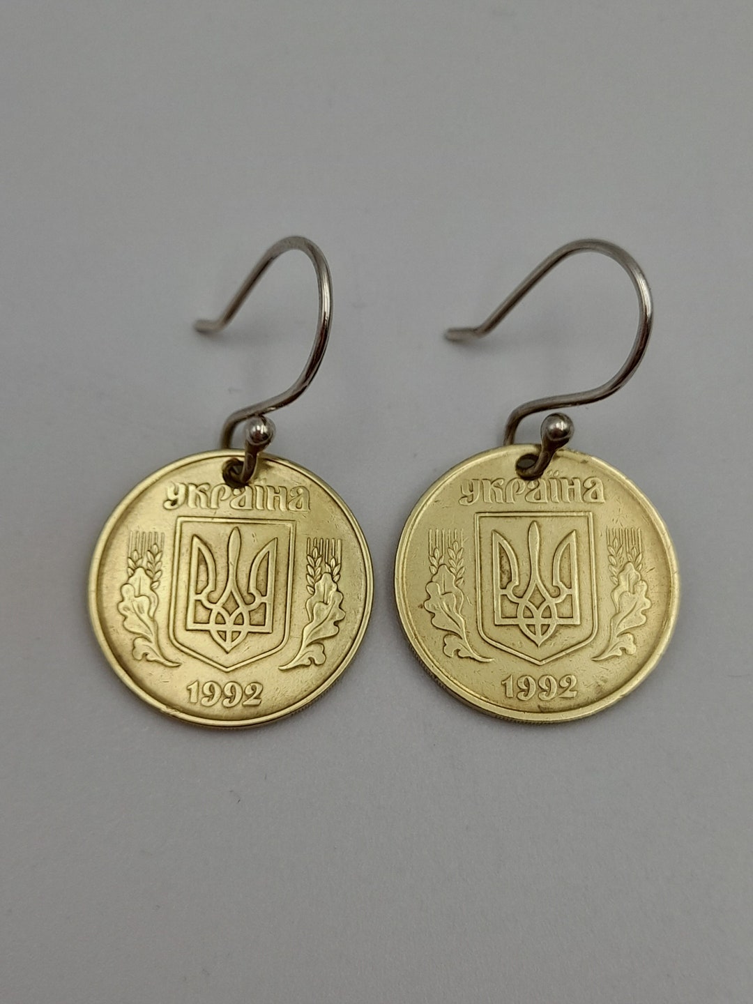 Trizub | Ukraine Trident/trident Coin Earrings - 3 Different Designs ...
