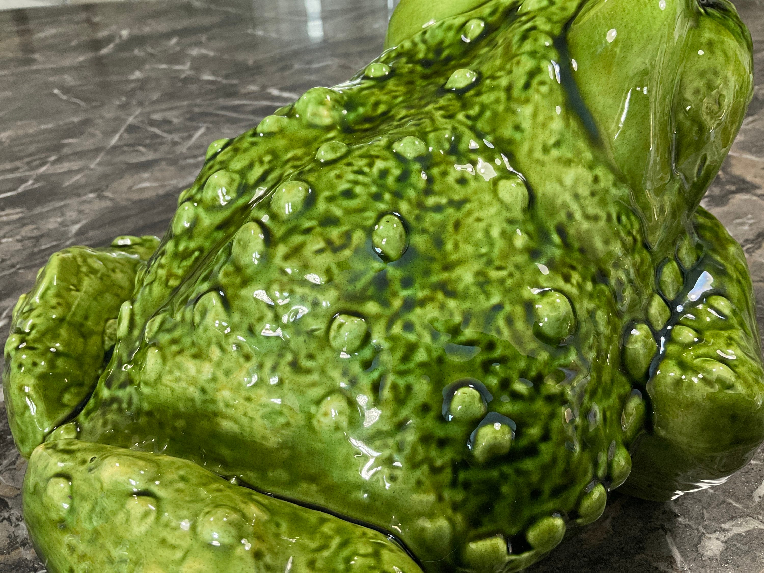 Vintage Arnel’s Pottery Large 10” Frog Toad Garden Porch Frog Decor ...