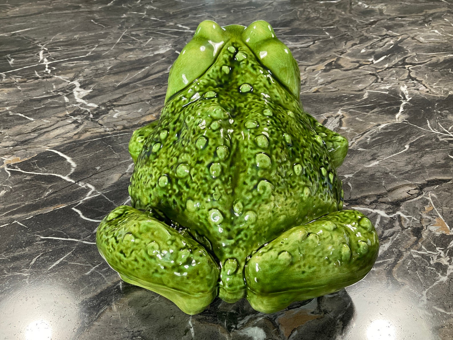 Vintage Arnel’s Pottery Large 10” Frog Toad Garden Porch Frog Decor ...