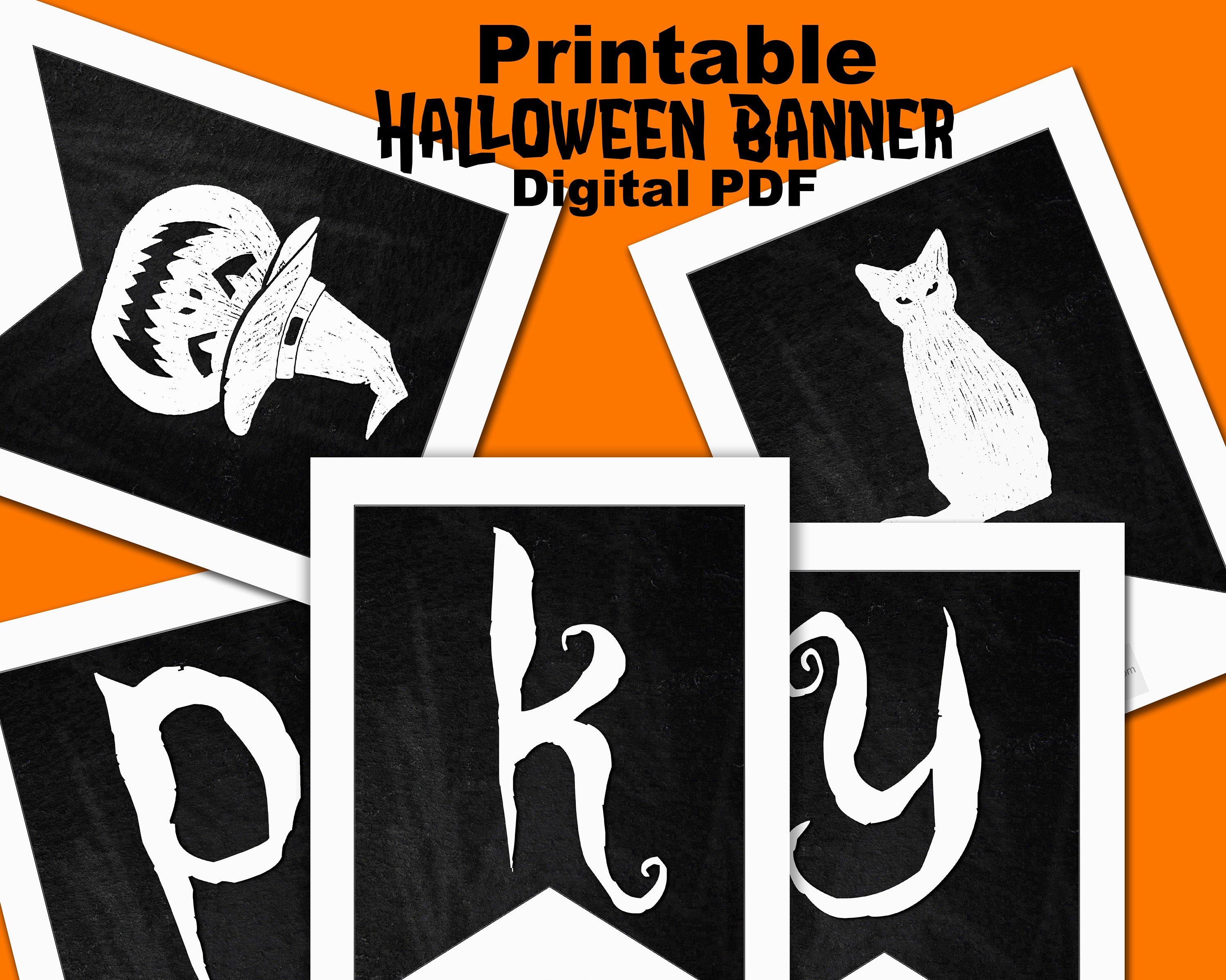 Halloween Banner Printable Spooky Printable | Etsy