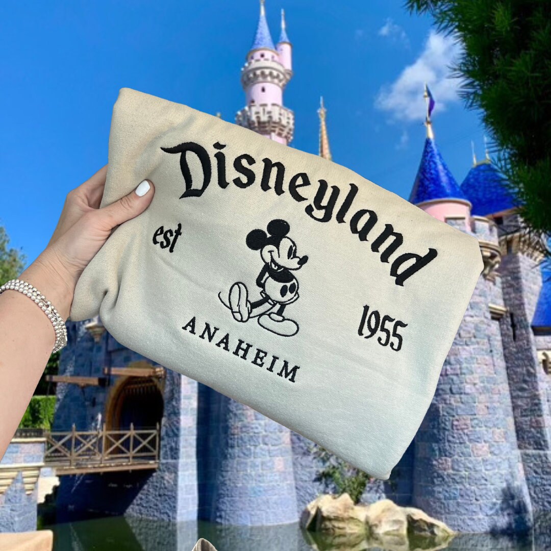 Disneyland Embroidered Sweater, Disneyland Sweatshirt, Disneyland Shirt ...