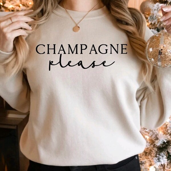 Champagne Please Sweater - Etsy