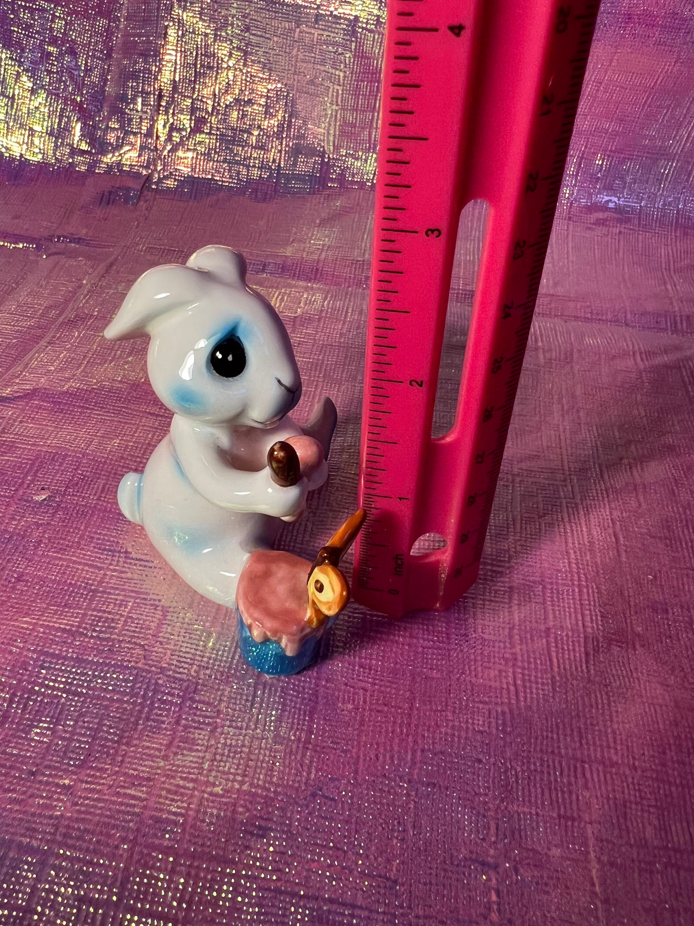 Vintage Norcrest Sad Bunny Rabbit Painting Egg With Butterfly - Etsy