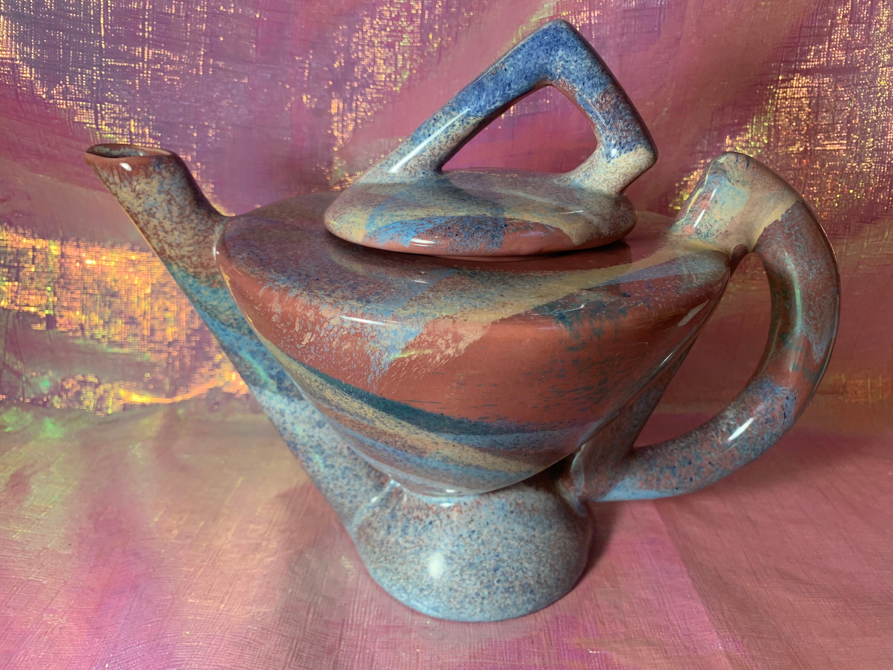 Vintage retro geometric teapot Drinkware Tea Cups & Sets etna.com.pe