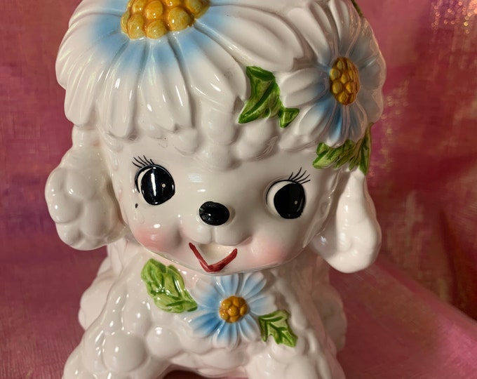 Vintage Relpo Flower Poodle Planter - Etsy