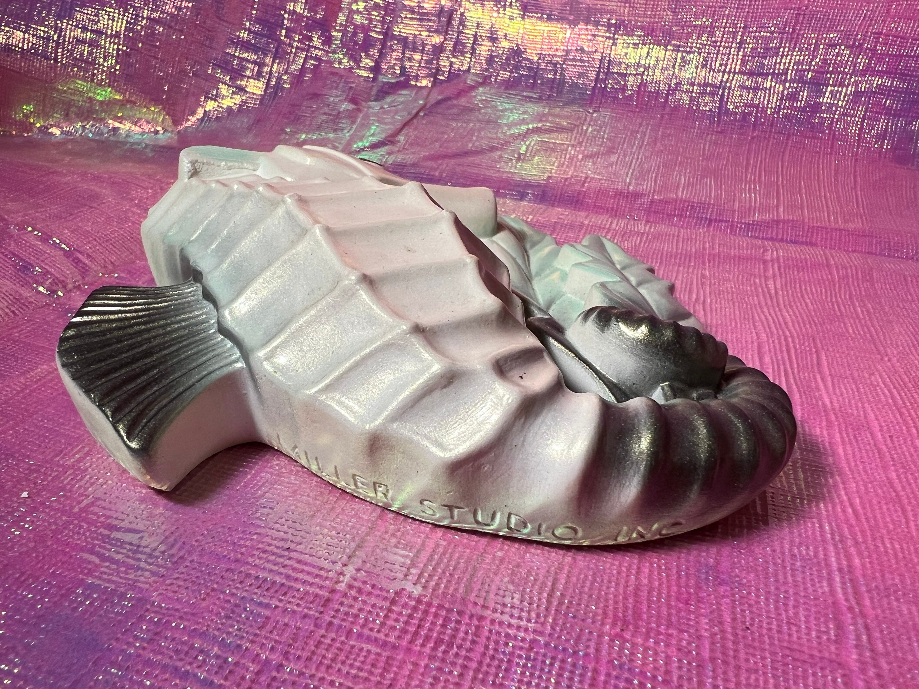 Vintage miller studio chalkware seahorse or fish