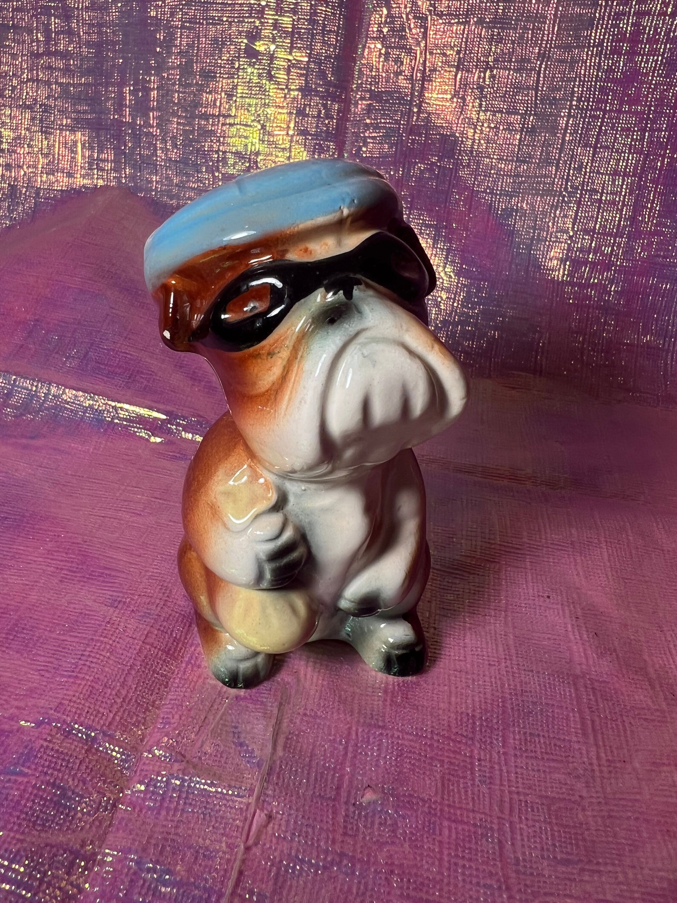 Vintage Bulldog Bandit Robber Figurine