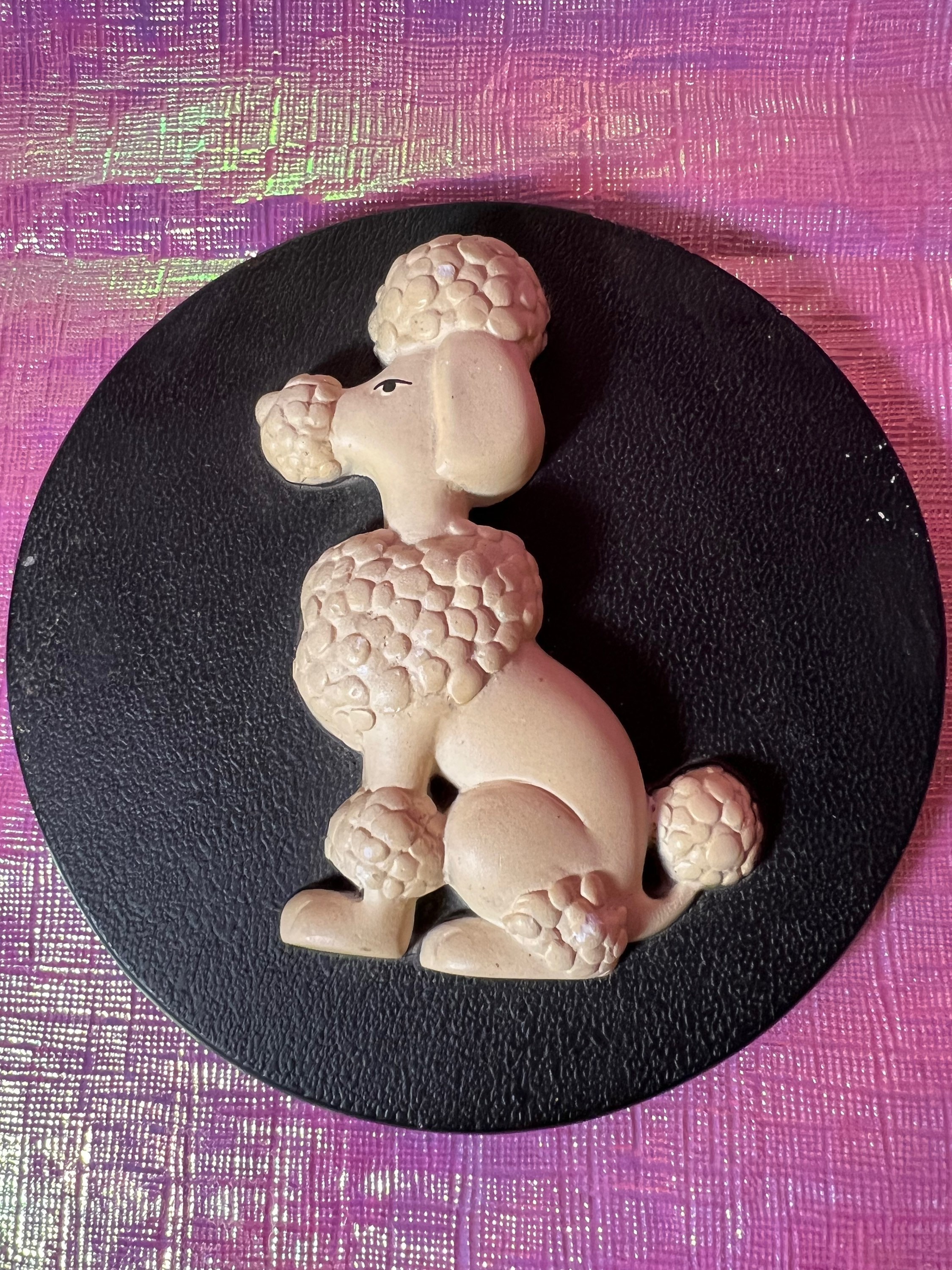 Vintage Miller studio chalkware poodle wall plaques