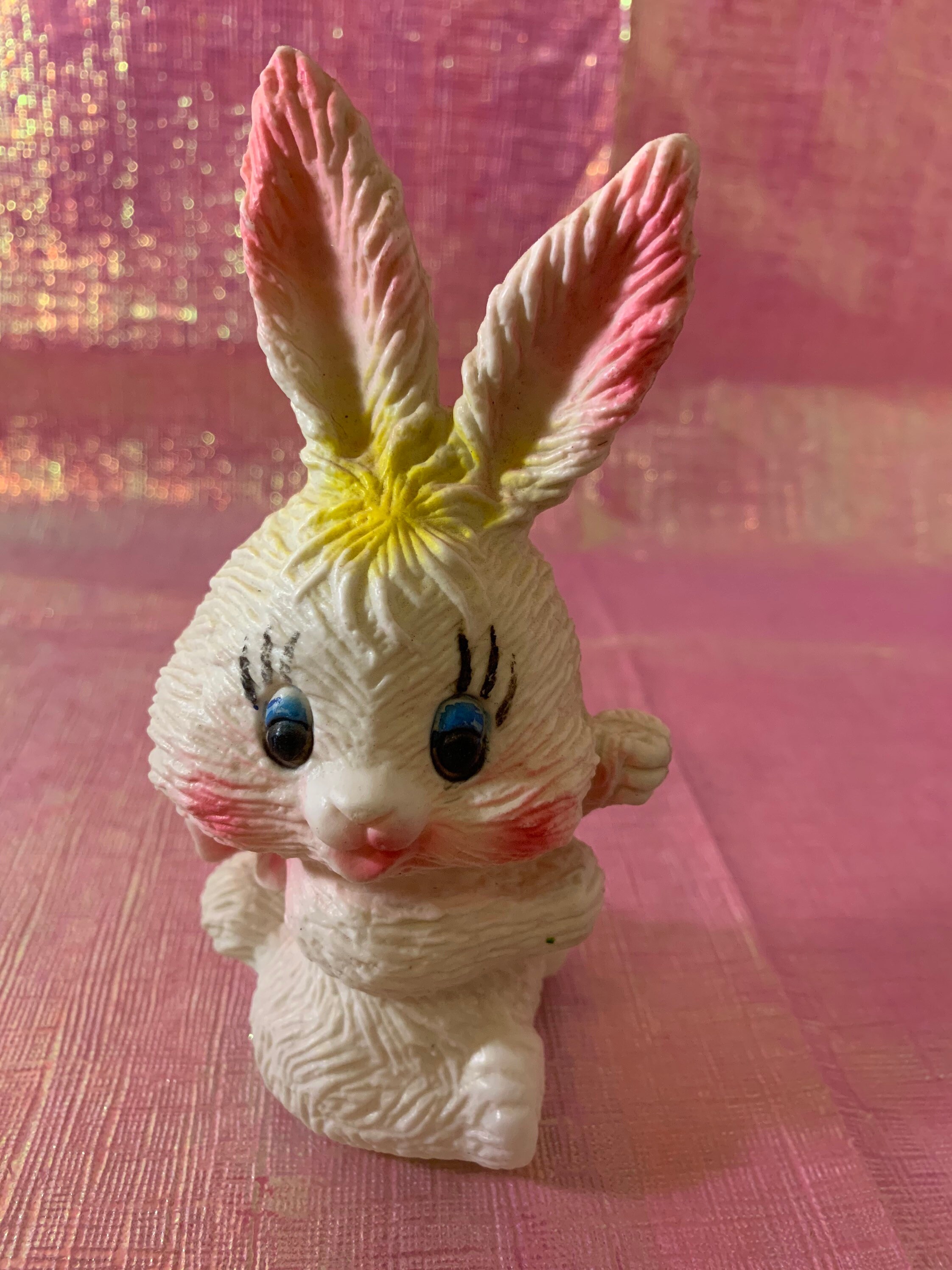 Vintage plastic easter bunny | Etsy