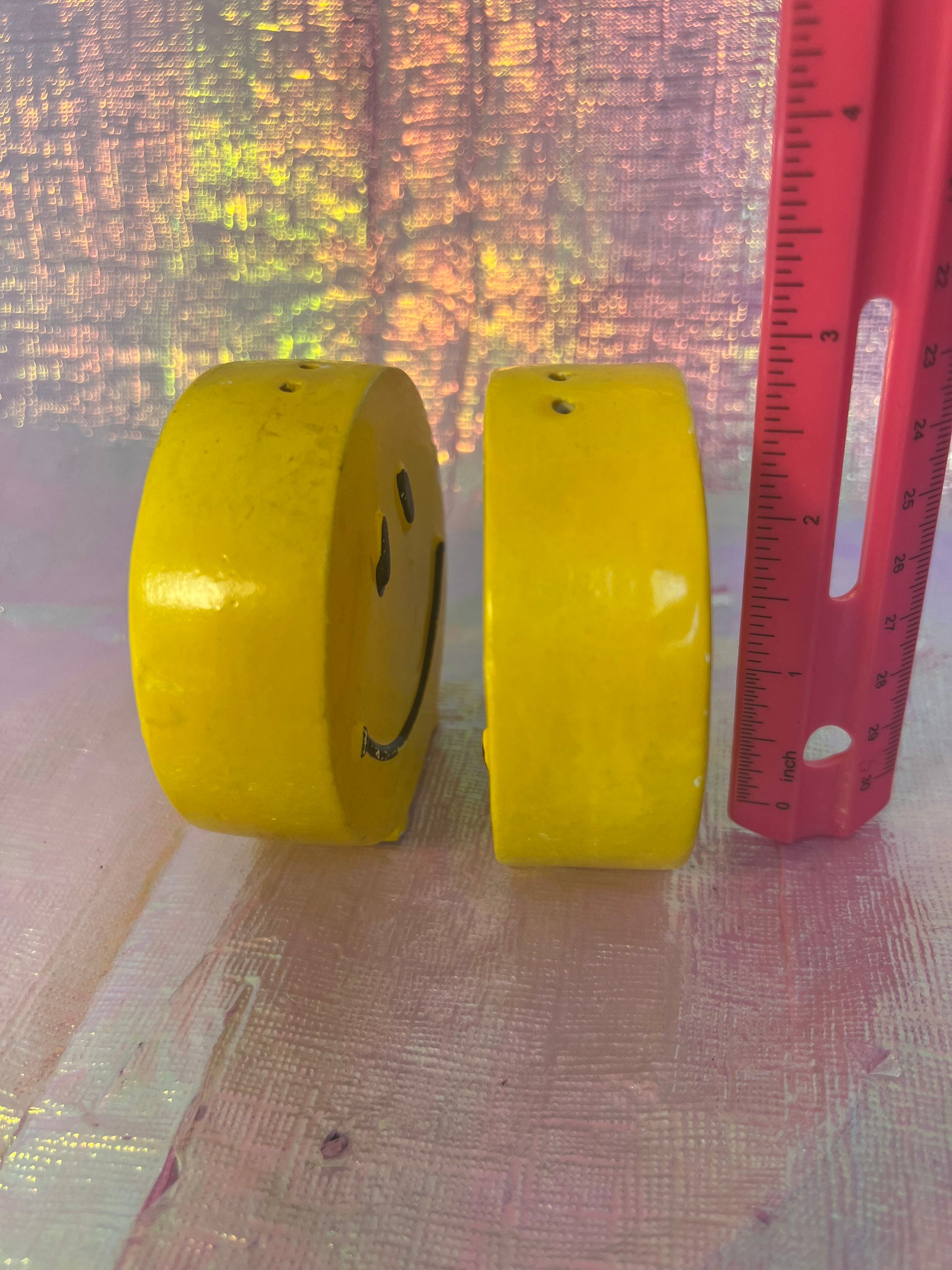 Vintage Smiley Face Salt and Pepper Shakers