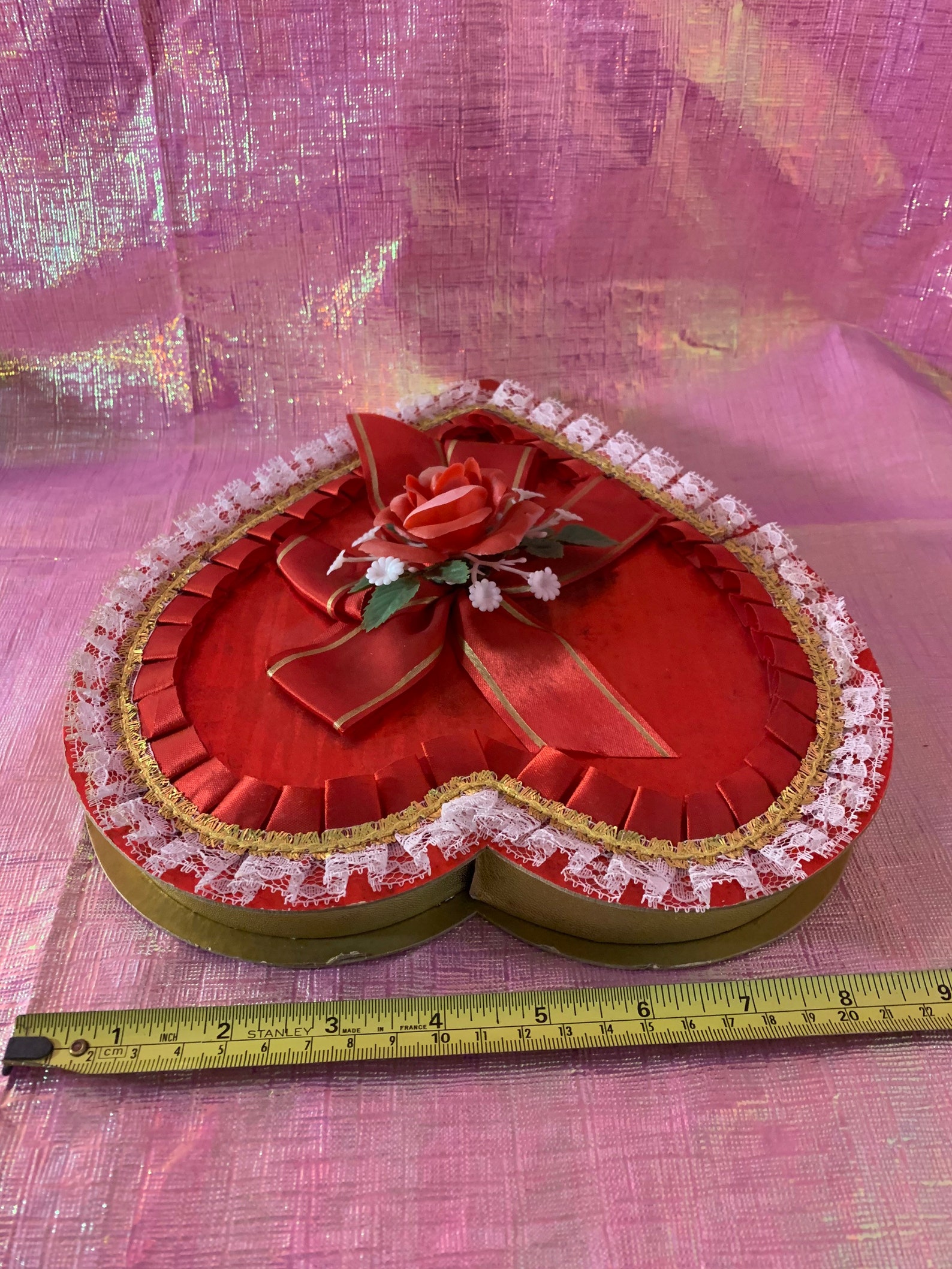 Vintage heart shaped chocolate box | Etsy