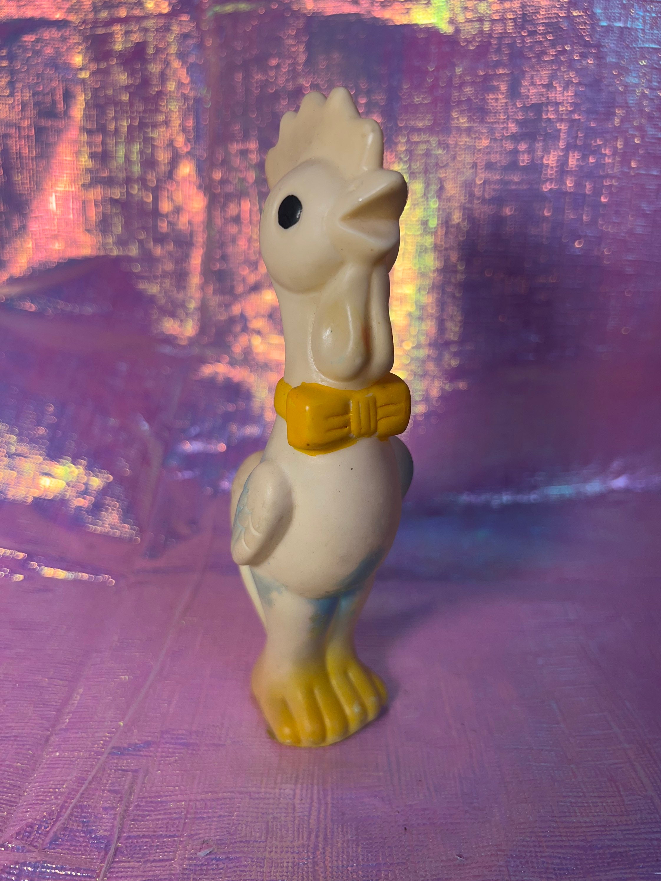 Vintage Miniature Rubber Squeak Toy Chicken