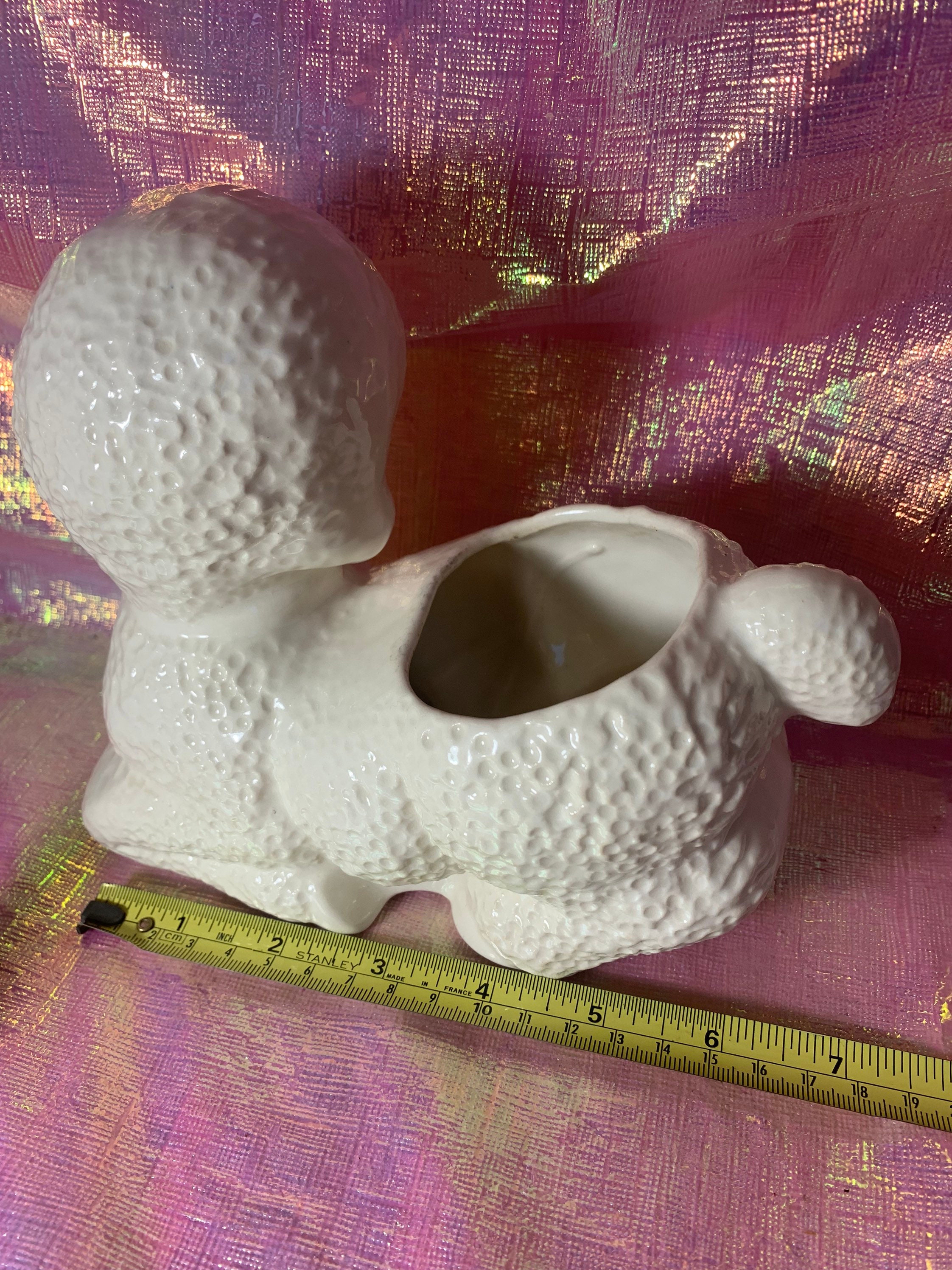 Large vintage ceramic lamb planter