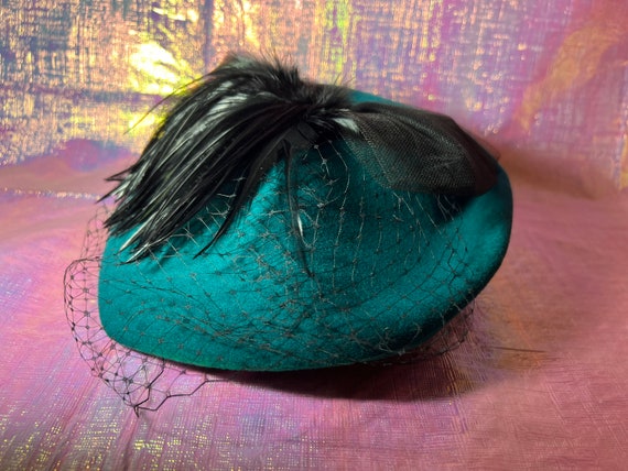 Vintage Wool Feather and Lace Hat - Etsy