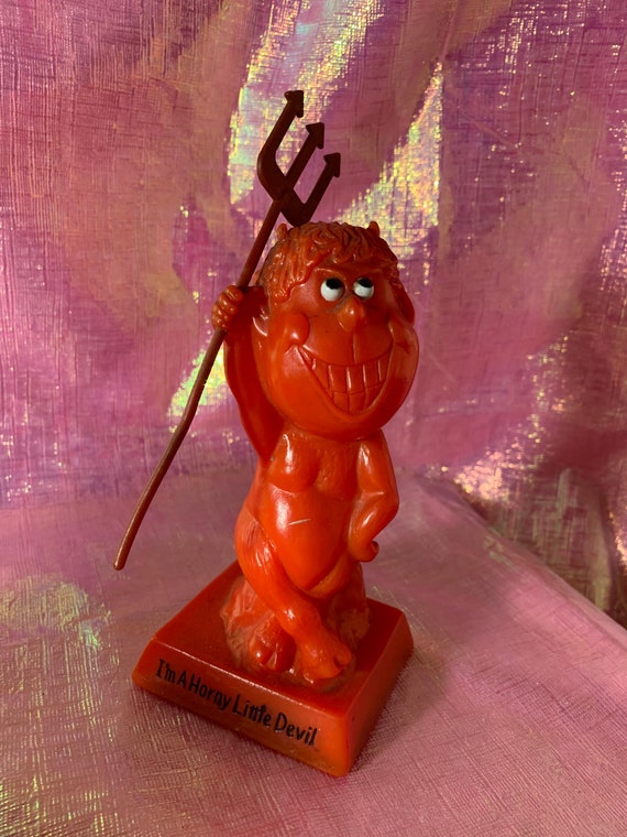 Vintage Horny Little Devil Statue - Etsy UK