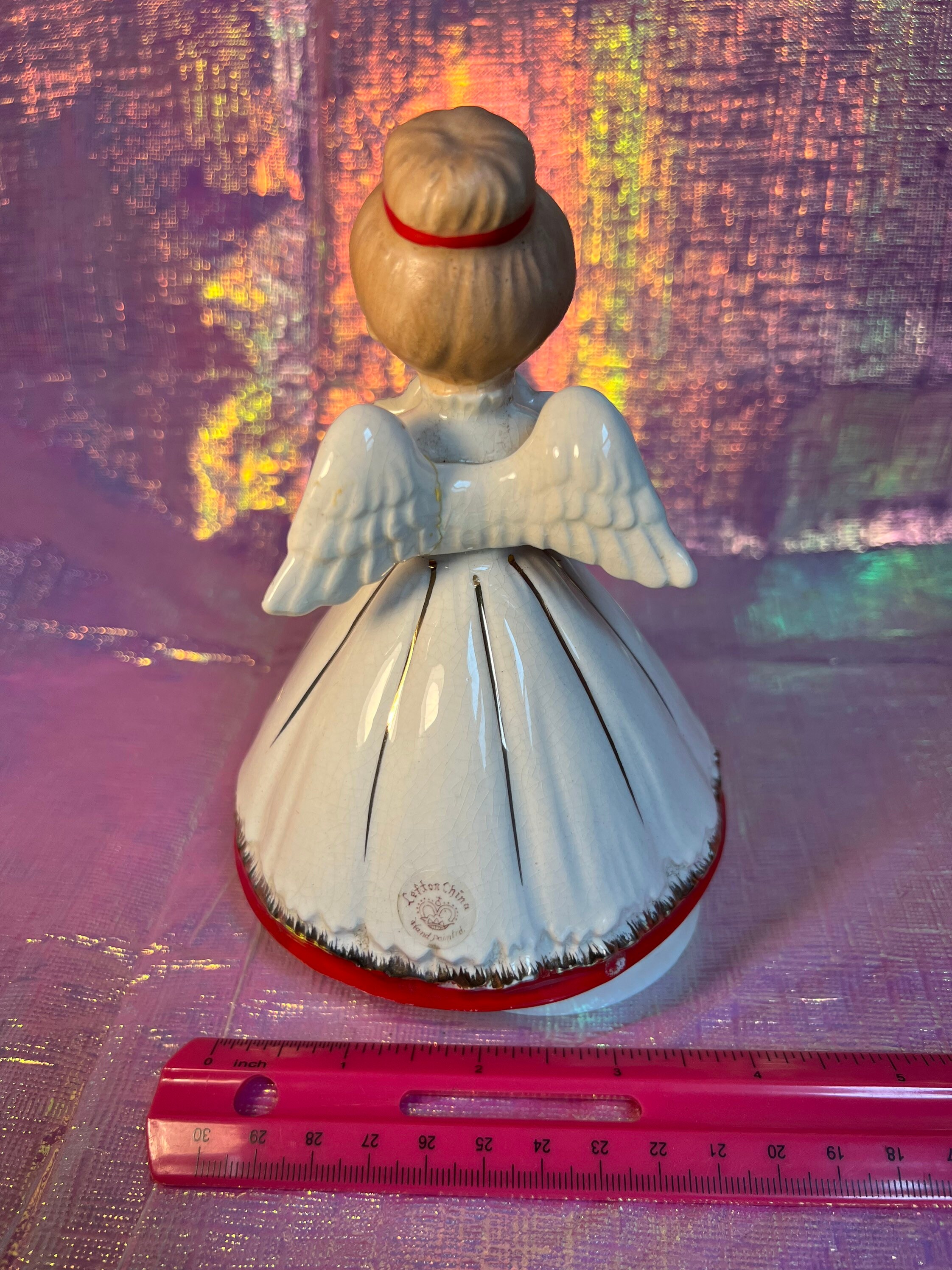 Vintage Lefton Valentines Day Angel Music Box