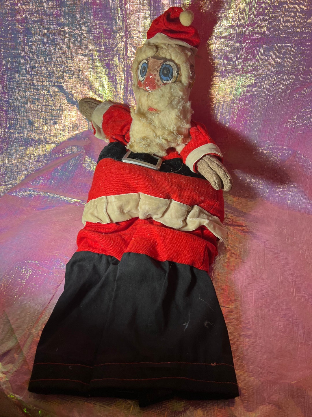 Vintage Handmade Santa Claus Hand Puppet - Etsy