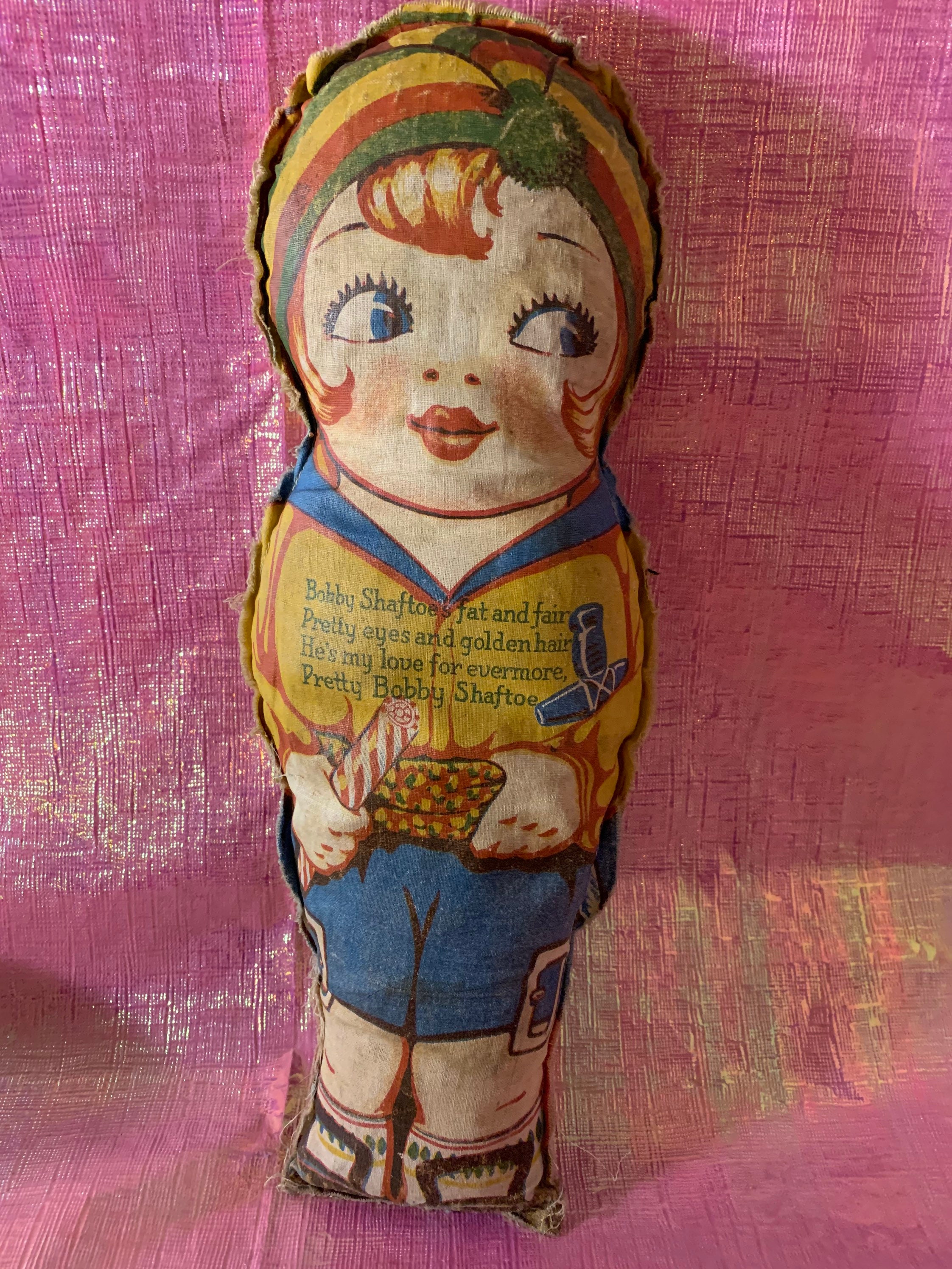 Vintage cloth Bobby Shaftoe candy kid doll