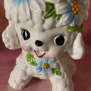 Vintage relpo flower poodle planter | Etsy
