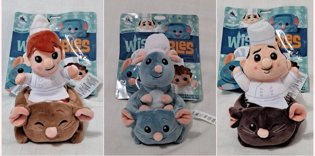 Retired New Disney Wishables Ratatouille Adventure Remy Emile Linguini ...