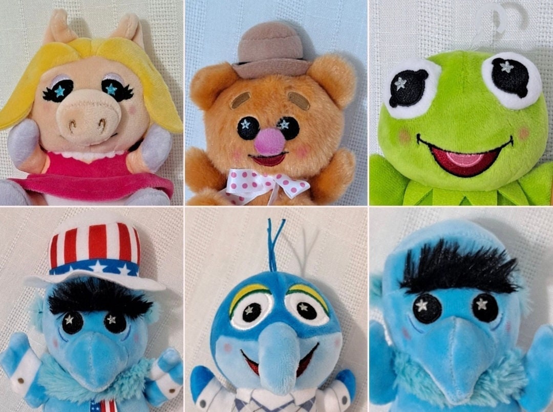 Retired New Disney Wishables Muppet Vision 3D Kermit Miss Piggy Fozzie ...