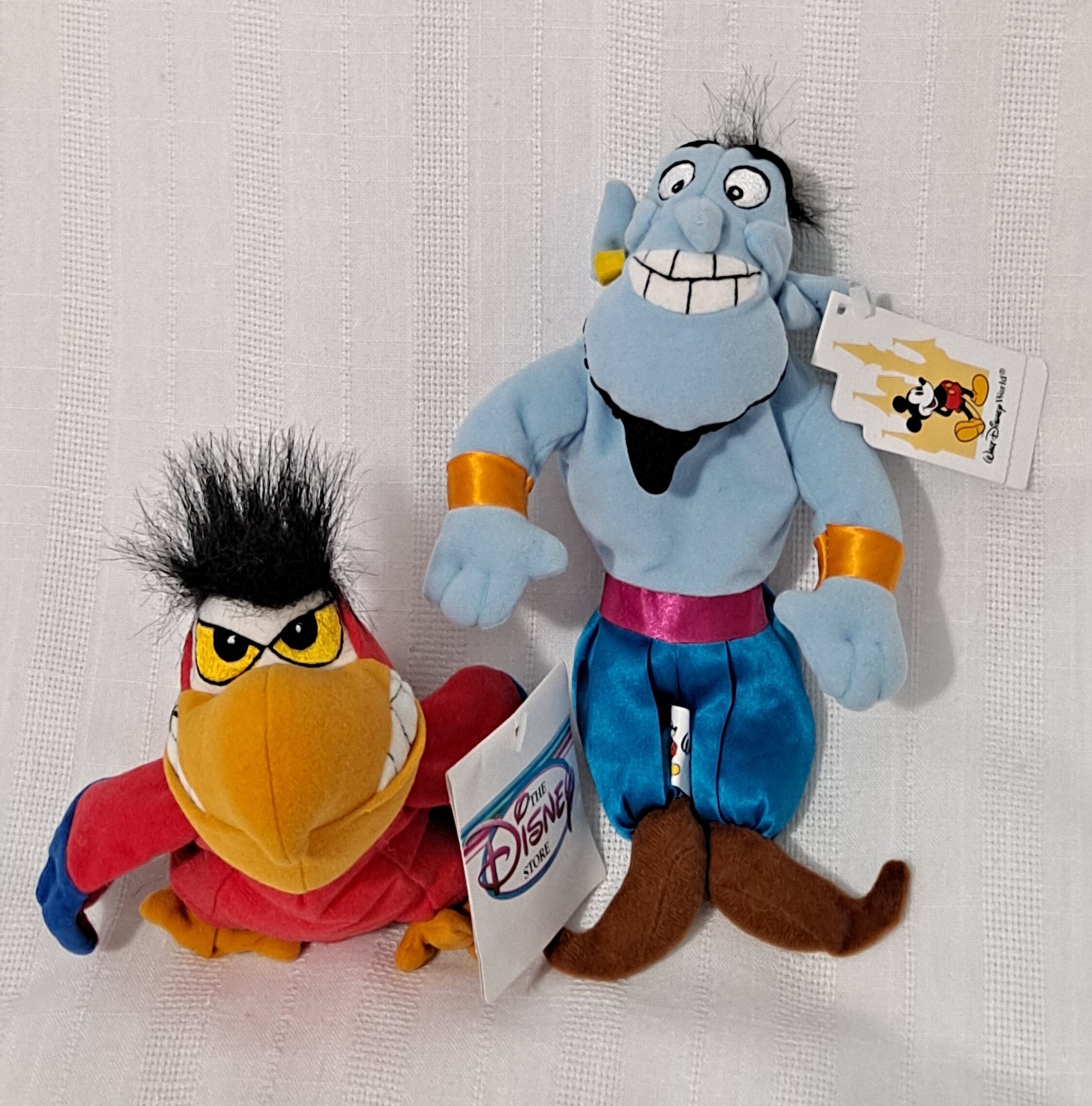 Vintage New With Tags Prince Aladdin Genie Jafar Parrot Iago Disney ...