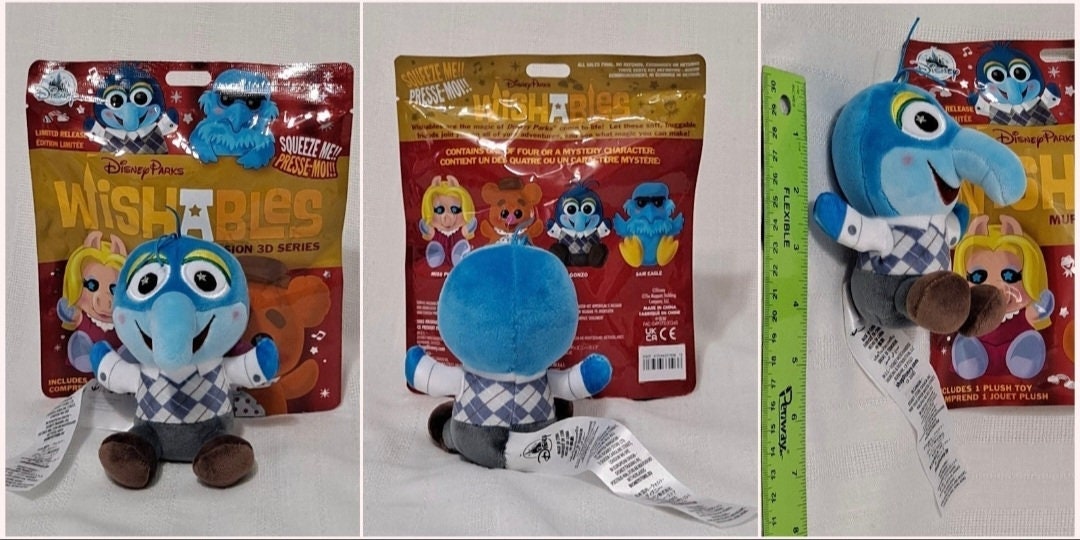 Retired New Disney Wishables Muppet Vision 3D Kermit Miss Piggy Fozzie ...