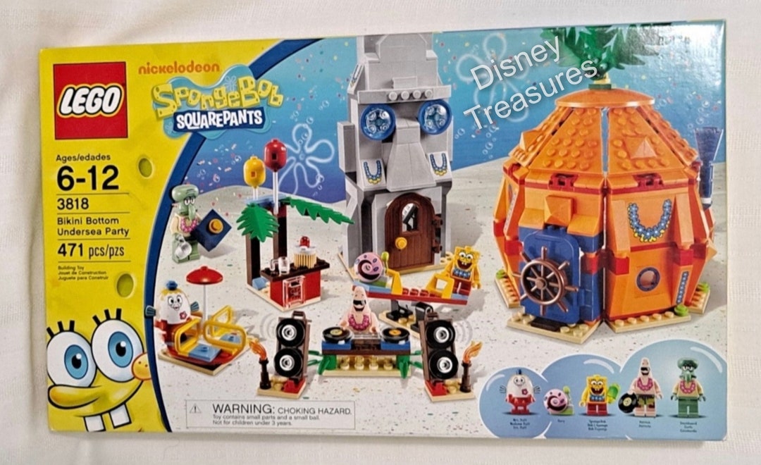 NEW Sealed Lego 3818 Spongebob Gary Patrick Puff Bikini Bottom Undersea ...