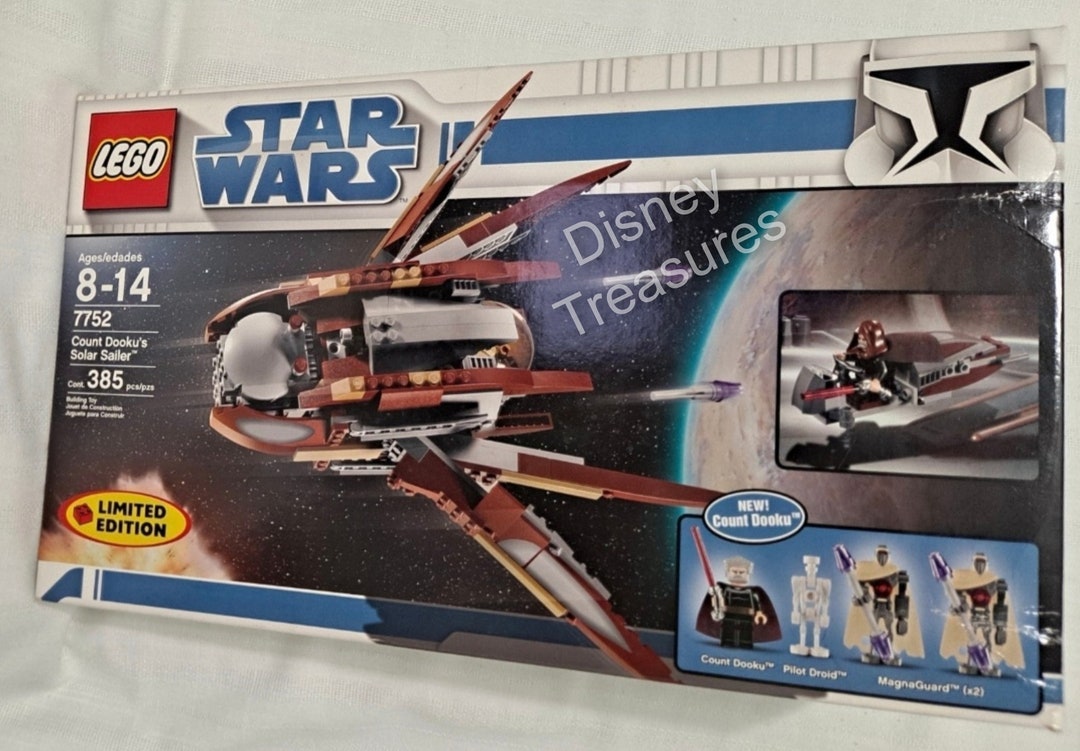New Factory Sealed Retired Disney Star Wars Lego 7752 Count Dooku Solar ...