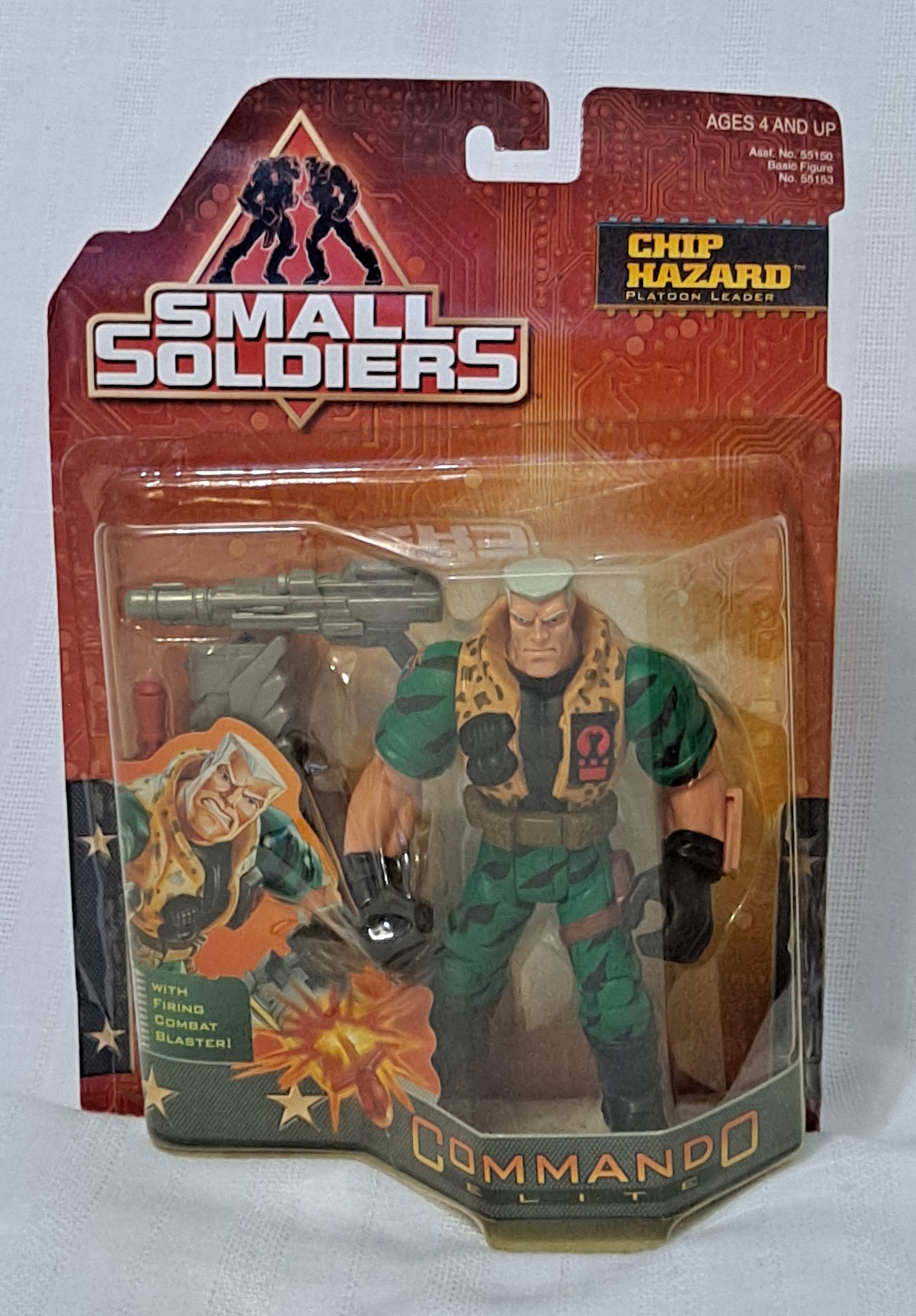 New Vintage Sealed Dreamworks Small Soldiers Chip Hazard Platoon Leader ...
