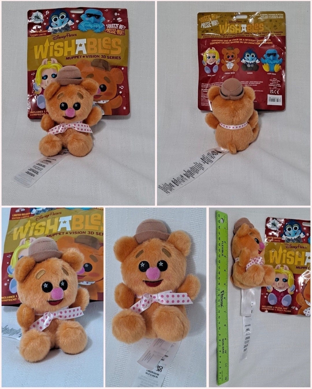 Retired New Disney Wishables Muppet Vision 3D Kermit Miss Piggy Fozzie ...