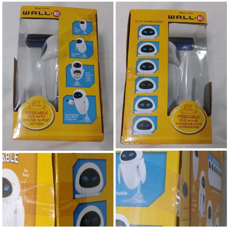 New Factory Sealed Disney Pixar Walle Thinkway Transforming Eve Action ...