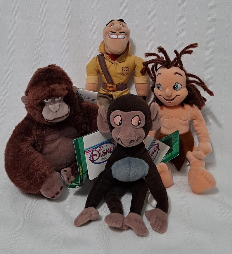 Disney Store Parks Resort Tarzan Heart Beat Kala Clayton Baboon Plush ...
