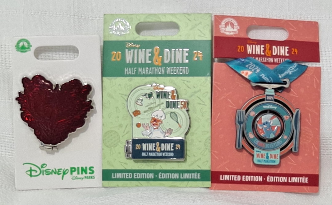 New Retired Authentic Disney Pixar Pin: 2022 Remy Heart 2024 LE Wine ...