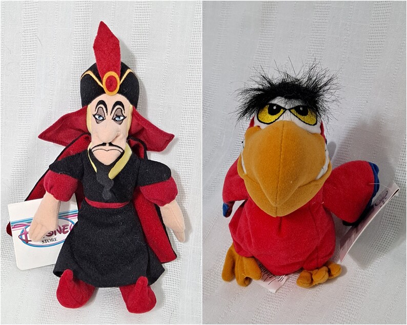 Vintage New With Tags Prince Aladdin Genie Jafar Parrot Iago - Etsy
